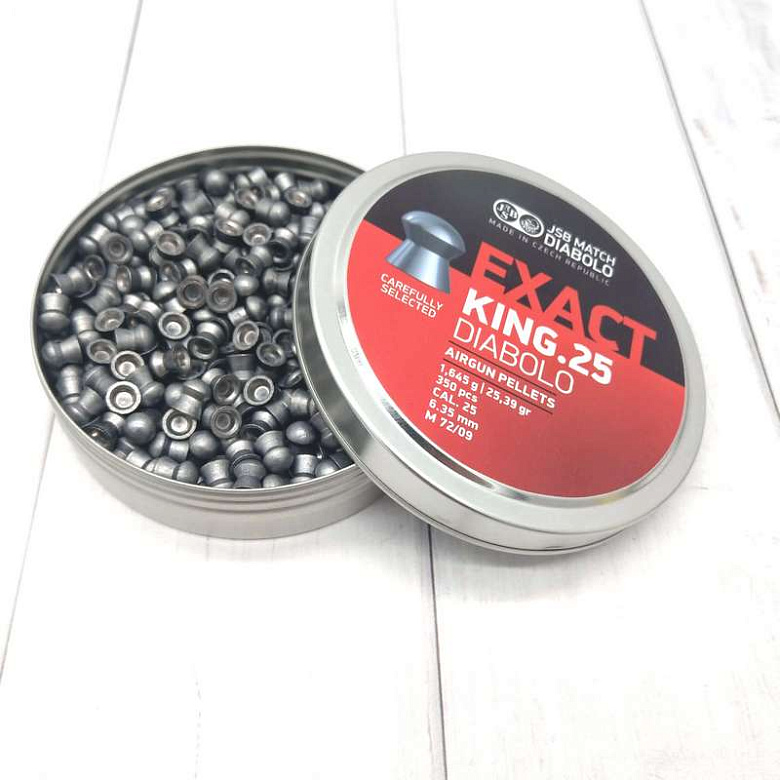Пули для пневматики JSB Exact King .25 Diabolo 6,35 мм 1,645 гр 350 шт